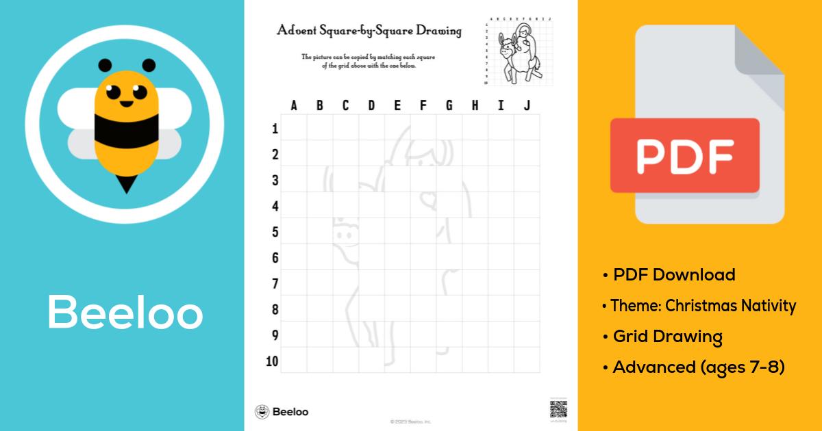 Gospel Square Grid Drawing • Beeloo Printable Crafts and Activities for ...